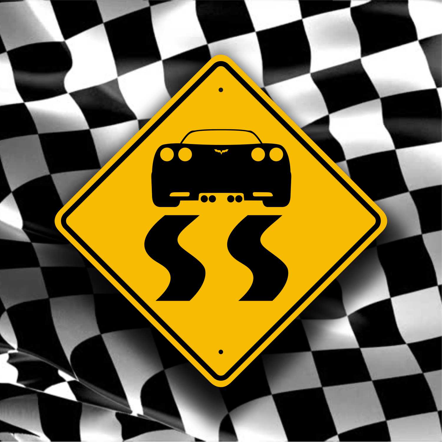 Corvette Version C6 – Burnout Sign – Sign Lizard